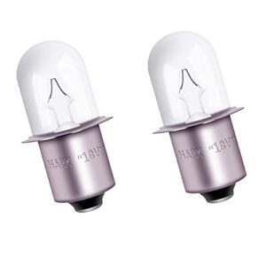 podoy 780287001 flashlight bulbs for compatible with ryobi ridgid 18v flashlight p704 p703 p700 (2 pack,white)