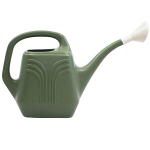 bloem promo watering can: 2 gallon capacity - living green - durable resin, removable nozzle spout, two handles, wide mouth, for indoor and outdoor use, gardening