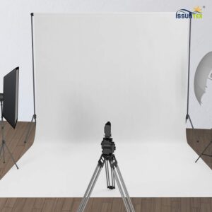 ISSUNTEX 10X20 ft Background Muslin Backdrop, Photo Studio, Collapsible High Density Screen for Video Photography and Television-White