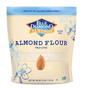 Blue Diamond Almonds Almond Flour, Gluten Free, Blanched, Finely Sifted, 48 oz