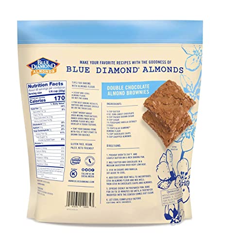 Blue Diamond Almonds Almond Flour, Gluten Free, Blanched, Finely Sifted, 48 oz