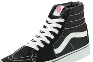 vans sk8-hi unisex casual high-top skate shoes black/white/black