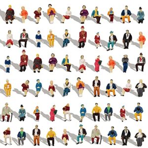 p8711 60pcs ho scale 1:87 all seated people sitting figures passengers model desktop decoration