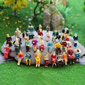 P8711 60pcs HO Scale 1:87 All Seated People Sitting Figures Passengers Model Desktop Decoration