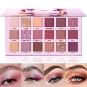 ucanbe professional 18 colors aromas nude eyeshadow palette long lasting multi reflective shimmer matte glitter pressed pearls eye shadow makeup pallet kit