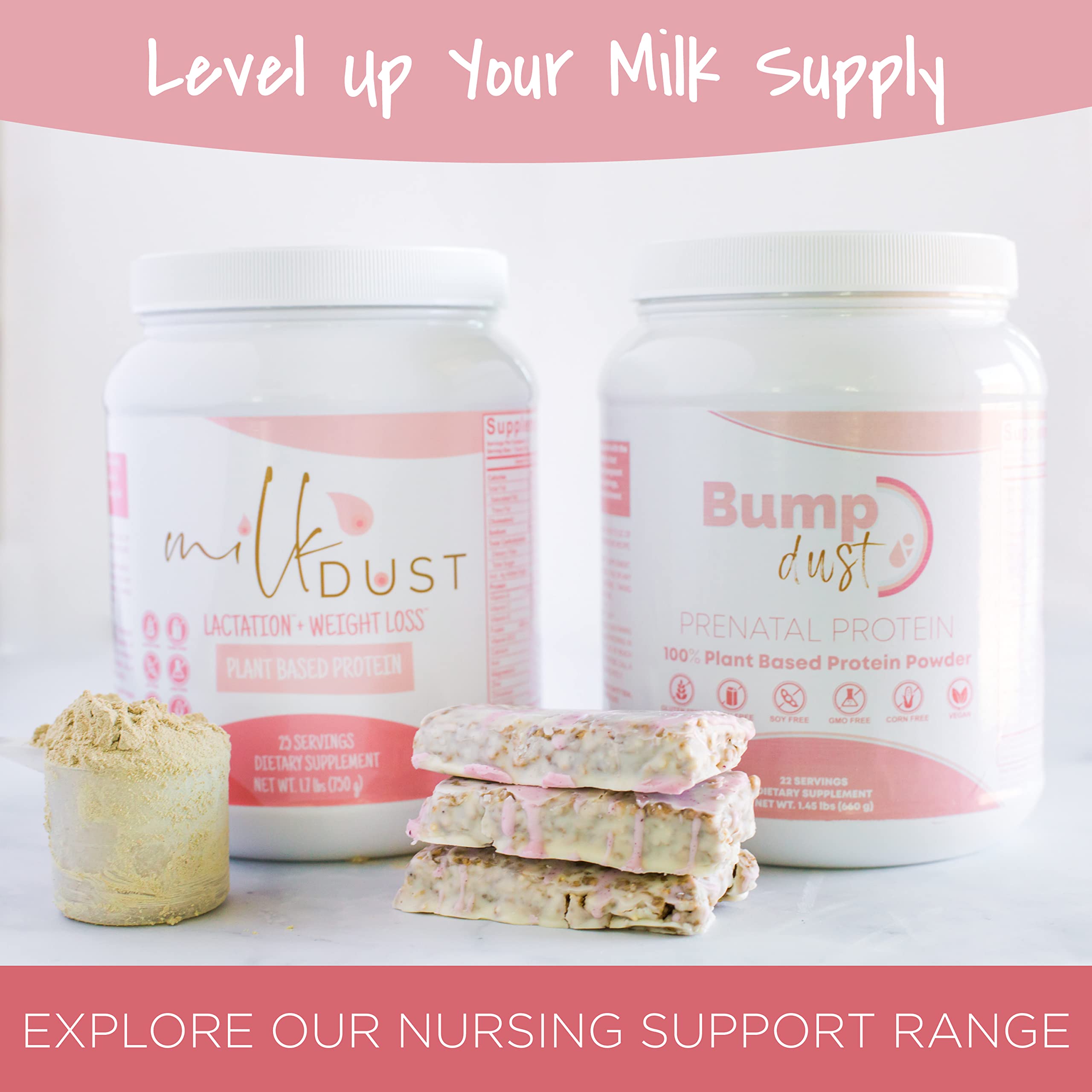 MILK DUST Protein Powder 660g | Breastfeeding Powder for Nursing Moms | Lactation Support Pea Powder | Vegan & Dairy-Free | Sweet Vanilla | 22 Servings