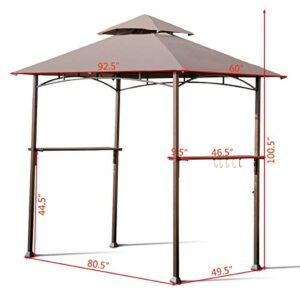 EnjoyShop 8' x 5' Outdoor Barbecue Grill Gazebo Canopy Tent BBQ Shelter Perfect Beautiful Classic Elegant Useful