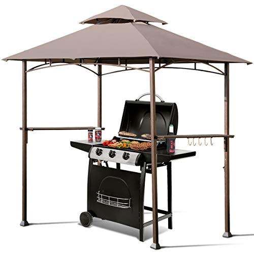 EnjoyShop 8' x 5' Outdoor Barbecue Grill Gazebo Canopy Tent BBQ Shelter Perfect Beautiful Classic Elegant Useful