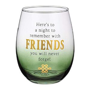 grasslands road friends stemless wine glass