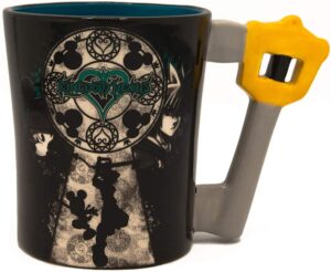 silver buffalo disney kingdom hearts mickey and sora 3d sculpted ceramic mug, 20-ounces