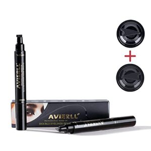 AVIERLL Winged Eyeliner Stamp-2 Pens, Smudge Proof Waterproof Long Lasting quick flick wingliner, Vamp Style Wing Eye Liner Pen Black (Left and Right)