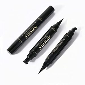 AVIERLL Winged Eyeliner Stamp-2 Pens, Smudge Proof Waterproof Long Lasting quick flick wingliner, Vamp Style Wing Eye Liner Pen Black (Left and Right)