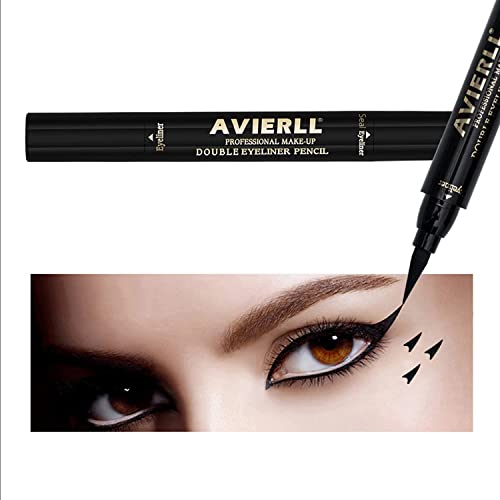 AVIERLL Winged Eyeliner Stamp-2 Pens, Smudge Proof Waterproof Long Lasting quick flick wingliner, Vamp Style Wing Eye Liner Pen Black (Left and Right)