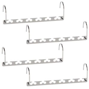 geftol space saving hangers metal hanger magic cascading hanger closet clothes organizer(4 pack)