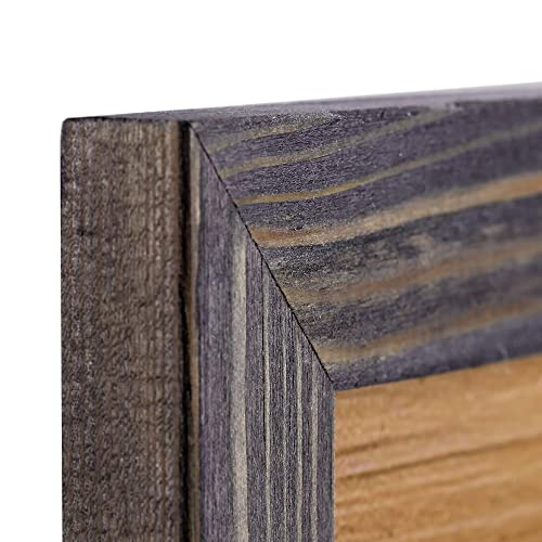 Rustic Wooden Picture Frame 11x14 Inch - Natural Solid Eco Wood for Wall Mounting Photo Frame - Old Dark Grey