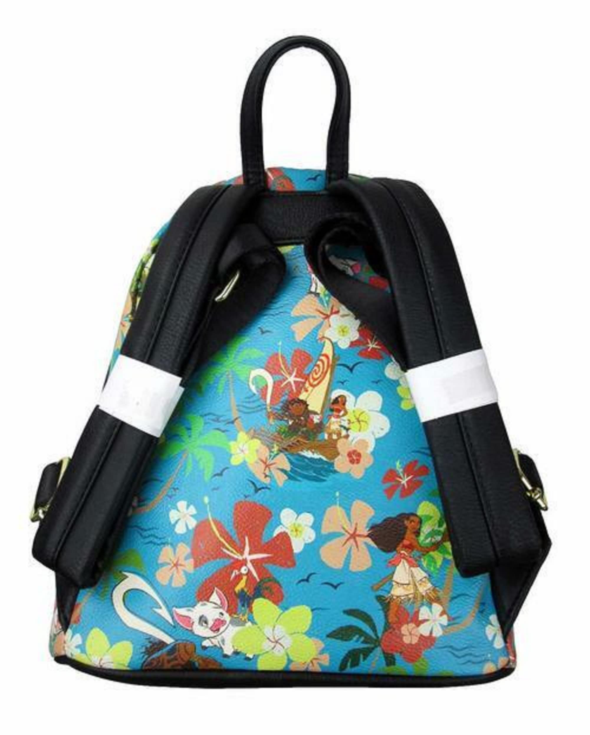 Loungefly Disney Moana Floral Allover Print Womens Double Strap Shoulder Bag Purse