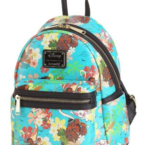 Loungefly Disney Moana Floral Allover Print Womens Double Strap Shoulder Bag Purse