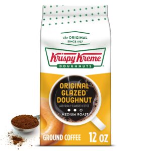 krispy kreme doughnuts original glazed donut ground coffee, bagged 12oz