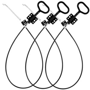 CBTONE 3 PCS Sofa Recliner Cables D Ring Recliner Release Pull Handle Cables Recliner Replacement Cable, Hook Exposed Cable Length 4.75 Inch with S Tip, Total Length 36.5 Inch