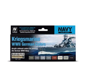 vallejo acrylicos kriegsmarine wwii german colors paint set,black