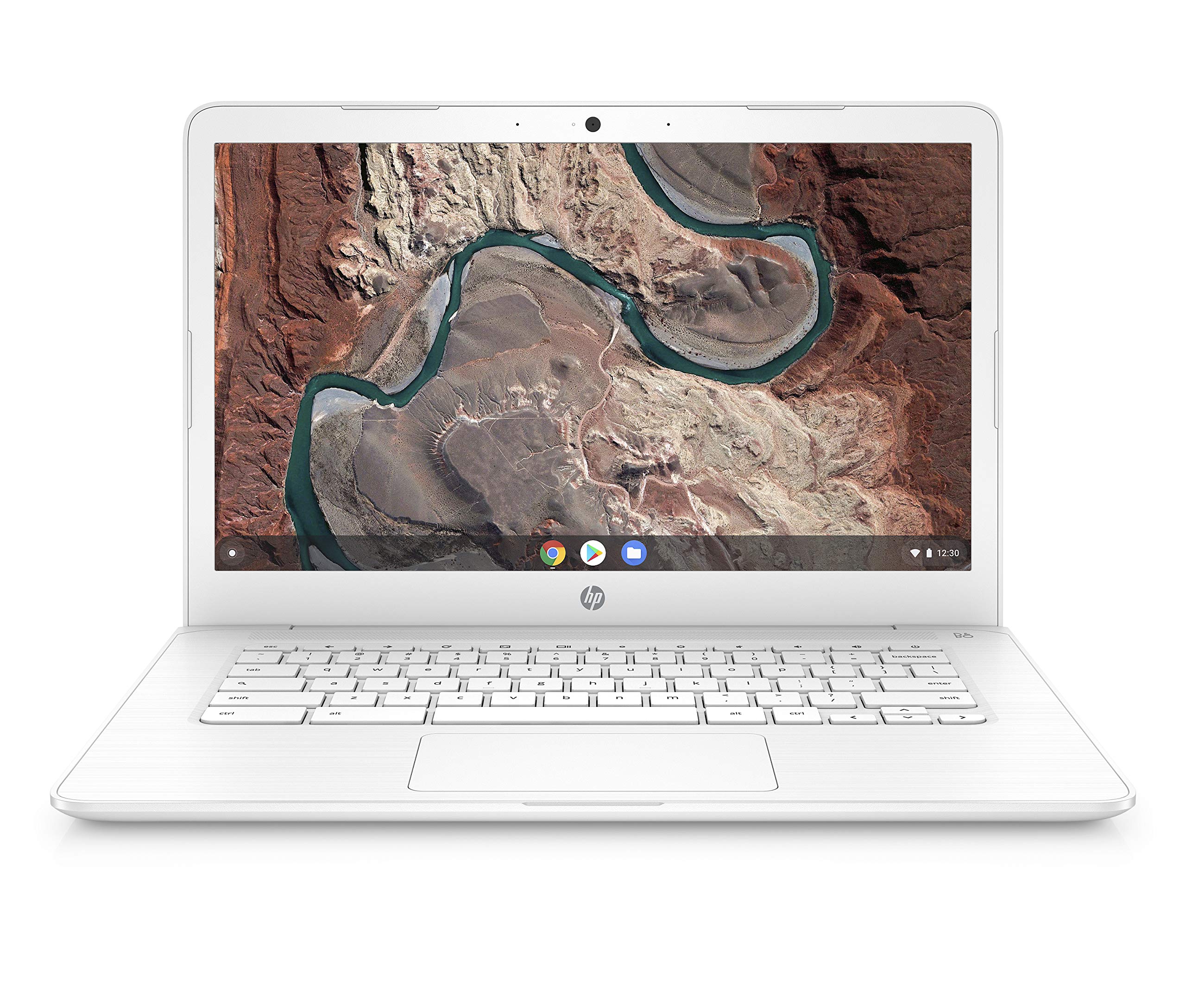 HP Chromebook 14-Inch Laptop with 180-Degree Hinge, Full HD Screen, AMD Dual-Core A4-9120 Processor, 4 GB SDRAM, 32 GB eMMC Storage, Chrome OS (14-db0050nr, Snow White)