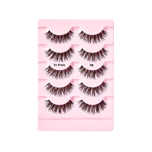 iENVY by KISS So WispyiENVY by KISS So Wispy Eyelashes 5 Pair Multi Pack (KPEM65) (1 PACK) Natural Wispy Style Made with Natural Hair