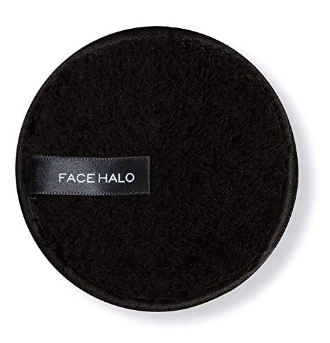 Face Halo Reusable Makeup Remover Pads, No Product Needed | Gently Removes Makeup With Just Water, Ultra-Soft, Eco-Friendly, Non-Toxic, All Skin Types, Replaces 500 Single-Use Wipes | Pro Black 3-Pack