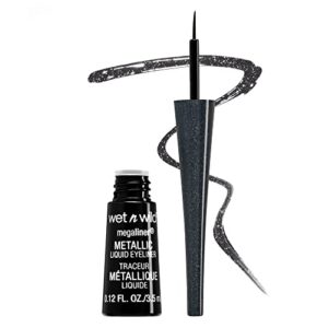 wet n wild megaliner liquid eyeliner - metallic, cosmic black