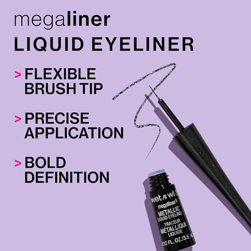 wet n wild MegaLiner Liquid Eyeliner - Metallic, Cosmic Black