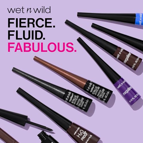 wet n wild MegaLiner Liquid Eyeliner - Metallic, Cosmic Black