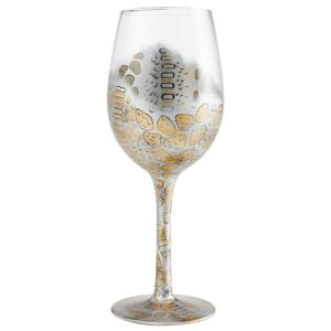 Enesco Designs by Lolita Venom Hand-Painted Artisan Wine Glass, 1 Count (Pack of 1), Multicolor