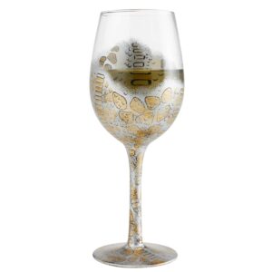 Enesco Designs by Lolita Venom Hand-Painted Artisan Wine Glass, 1 Count (Pack of 1), Multicolor