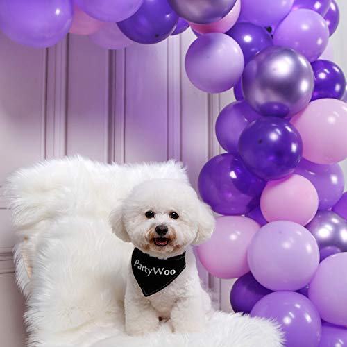 PartyWoo Purple Balloons, 70 Pcs 12 Inch Pastel Purple Balloons, Lilac Balloons, Violet Balloons, Purple Metallic Balloons for Purple Party Decorations, Purple Birthday Decorations, Purple Baby Shower