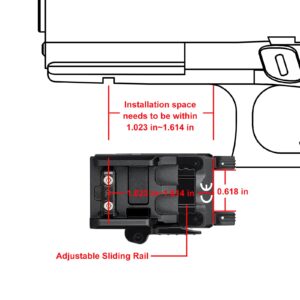 OLIGHT PL-Mini 2 Valkyrie 600 Lumens Magnetic USB Rechargeable Compact Weaponlight with Adjustable Rail, High Performance CW LED Tactical Flashlight with Built-in Battery