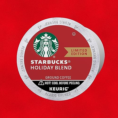 Starbucks K-Cup Coffee Pods, Holiday Blend Medium Roast Coffee, 100% Arabica, Limited Edition Holiday Coffee, 1 Box (32 Pods)