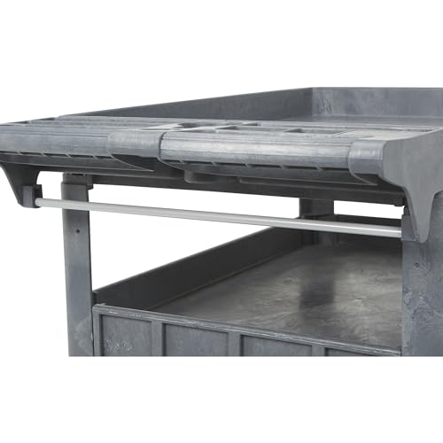 Ironton 500-Lb. Capacity 3 Tray Utility Cart, Maintenance-Free Structural Foam Construction Cargo Pushcart, Scratch Resistant, Easy to Clean Service Cart, 46 3/5in.W x 25 2/5in.D x 32 7/10in.H