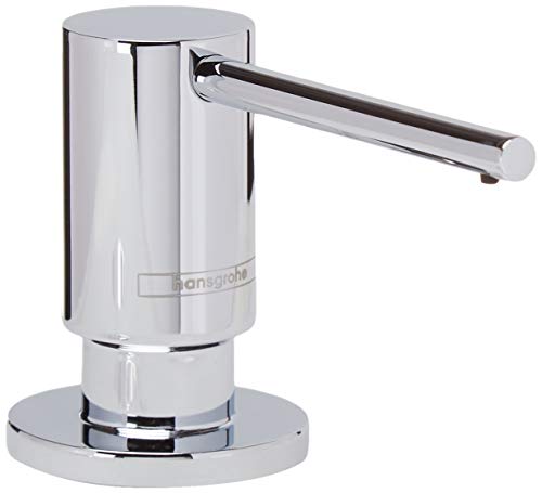 hansgrohe Bath and Kitchen Sink Soap Dispenser, Focus 3-inch, Modern Soap Dispenser in Chrome, 40438001