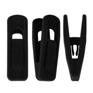 trgowaul thin velvet hangers clips, strong finger clips perfect for pants (20pc, black)