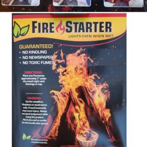 Qwick Wick Fire Starters - 65 Pack with Storage Bucket - Great for Fireplace, Wood Stoves, Camp Fires