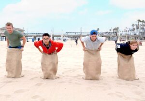 sandbaggy - large burlap bags 24" x 40" - burlap sack race bags for kids & adults - premium quality burlap bags for vegetables- bad weather/frost protection - pack of 4 - great as potato sacks