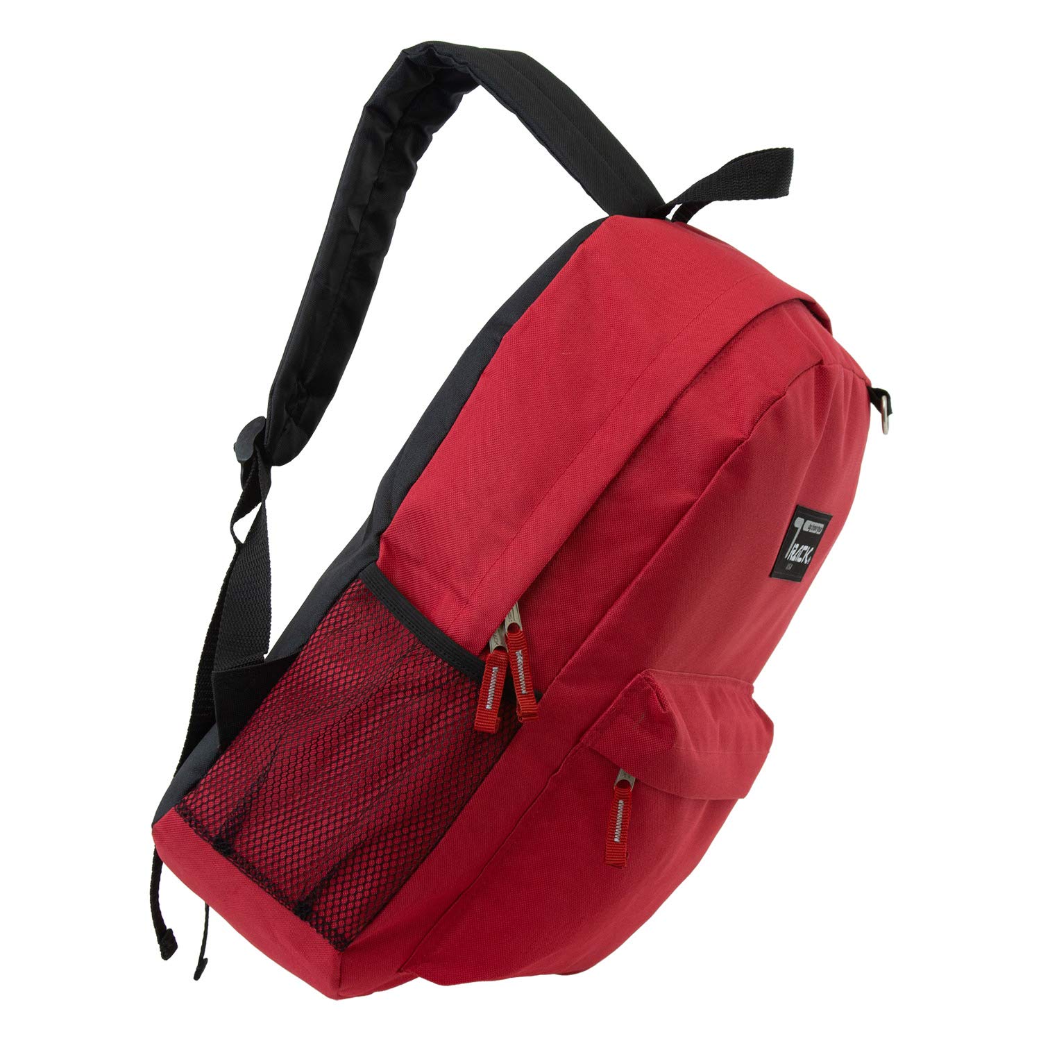 17 Inch Wholesale Classic Red Backpack - Bulk Case of 24 Bookbags