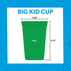 Re-Play Made in USA 10 Oz. Open Cups for Toddlers, Set of 4 - Reusable and Stackable Toddler Cups for Easy Storage - Dishwasher/Microwave Safe Kids Plastic Cups, 4.75" x 3.25", Princess