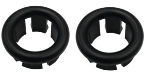 vrss 10th grade electroplating bathroom kitchen sink basin trim overflow ring cover hole insert in cap (2pcs black)