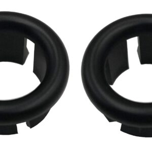 VRSS 10th Grade Electroplating Bathroom Kitchen Sink Basin Trim Overflow Ring Cover Hole Insert in Cap (2Pcs Black)