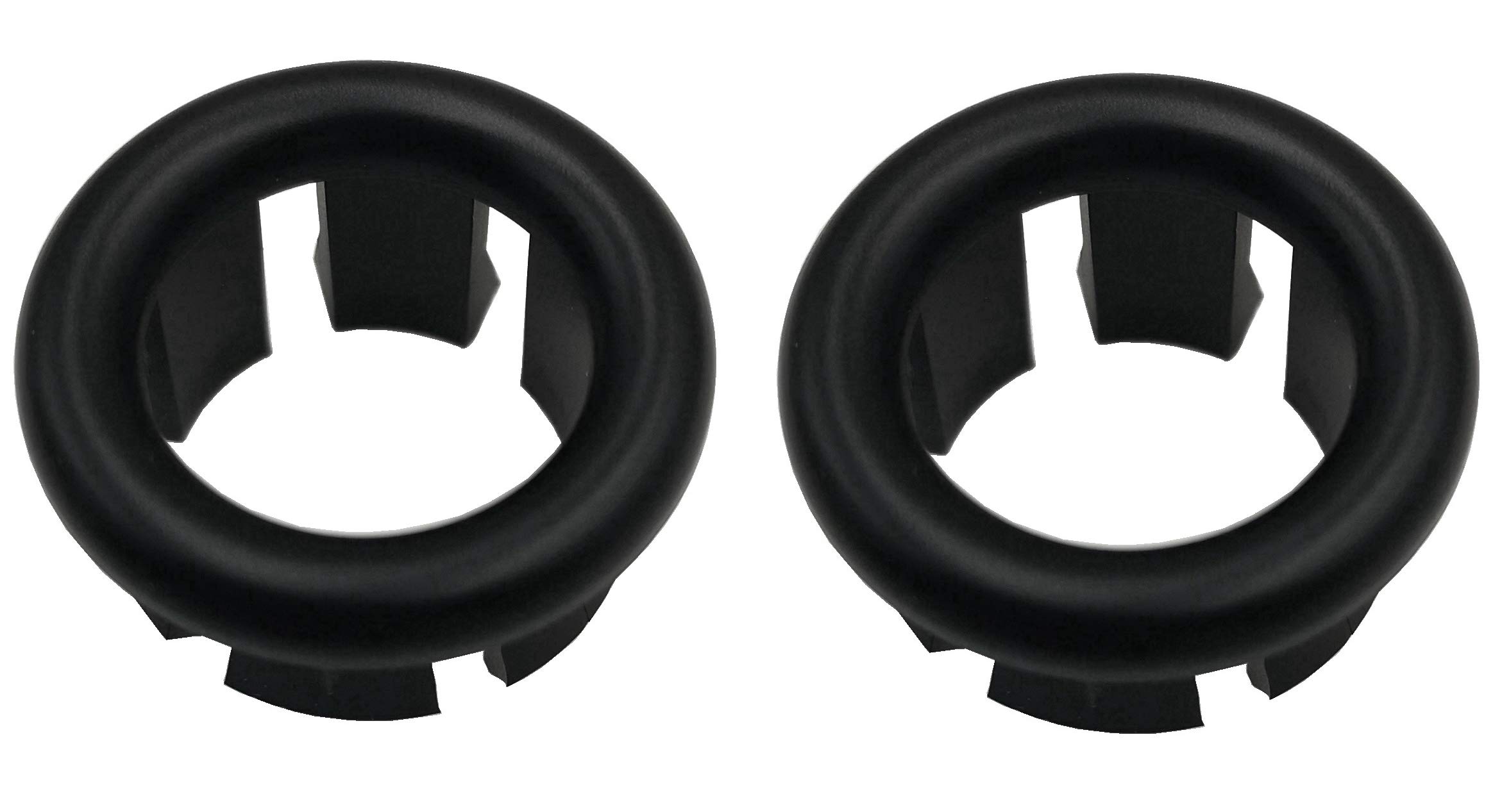 VRSS 10th Grade Electroplating Bathroom Kitchen Sink Basin Trim Overflow Ring Cover Hole Insert in Cap (2Pcs Black)