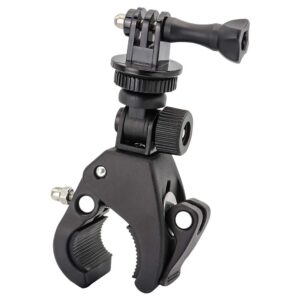 kolasels easy-mounted gun/rod/bow camera clamp mount with 1/4 thread for gopro hero 9/8/7/6/5/4/3+/3/2/1 session action camera, hunting camera accessory fishing pole clamp