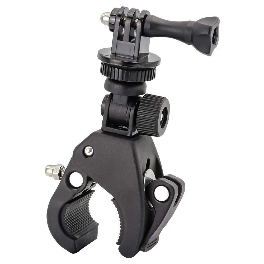 Kolasels Easy-Mounted Gun/Rod/Bow Camera Clamp Mount with 1/4 Thread for GoPro Hero 9/8/7/6/5/4/3+/3/2/1 Session Action Camera, Hunting Camera Accessory Fishing Pole Clamp