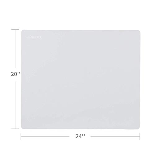 24 X 20inch X-Large Reusable Silicone Table Mat Child Kids Dinner Placemat Desk Countertop Waterproof Protector Heat Insulation Kitchen Pastry Rolling Dough Pad Tool (Grey)