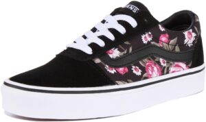 vans women's low-top trainers, multicolour roses black xnw, 8