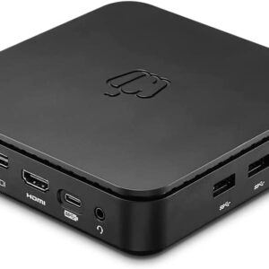 PEPPER JOBS Mini PC Windows 11 Pro Mini Desktop Computer Intel N4120 8GB DRR4, 64GB eMMC 5.1, Triple Display 4K@60Hz, Dual-Band WiFi, HDMI 2.0, Gigabit Ethernet, Mini DP Port, USB-C, USB 3.0x2, Black